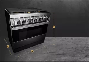 NOIR™ 36" Dual-Fuel Professional Range | JennAir