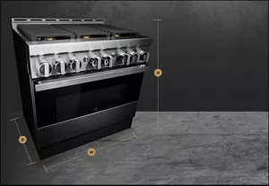 36" NOIR™ Gas Professional-Style Range | JennAir