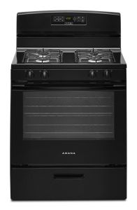 30-inch Gas Range with Bake Assist Temps Black AGR6303MMB | Amana
