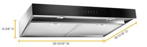 30" Range Hood with Boost Function Stainless Steel WVU57UC0FS | Whirlpool