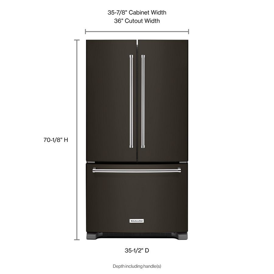 25 Cu. Ft. 36-Width Standard Depth French Door Refrigerator with ...