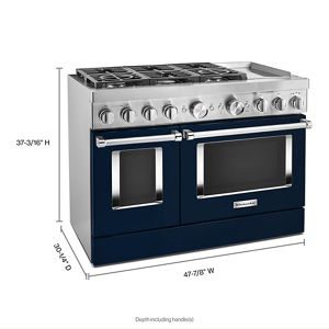 KitchenAid® 48'' Smart Commercial-Style Dual Fuel Range with Griddle ...