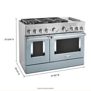 KitchenAid® 48'' Smart Commercial-Style Dual Fuel Range with Griddle ...