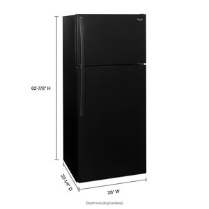 28-inch Wide Top Freezer Refrigerator - 14 cu. ft. Black WRT314TFDB ...