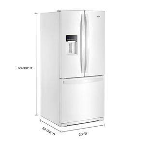 30-inch Wide French Door Refrigerator - 20 cu. ft. White WRF560SEHW ...