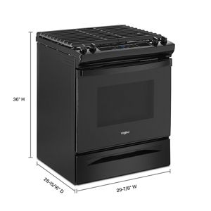 5.0 Cu. Ft. Whirlpool® Gas Range with Frozen Bake™ Technology Black ...
