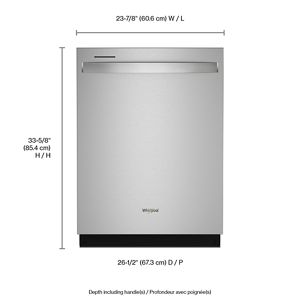 Large Capacity Dishwasher with 3rd Rack Fingerprint Resistant Stainless ...
