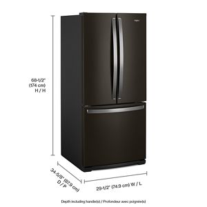 30-inch Wide French Door Refrigerator - 20 cu. ft. Fingerprint ...