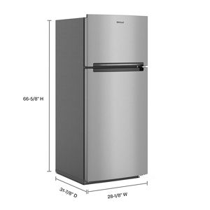 28-inch Wide Top-Freezer Refrigerator - 16.3 Cu. Ft. Stainless Steel ...